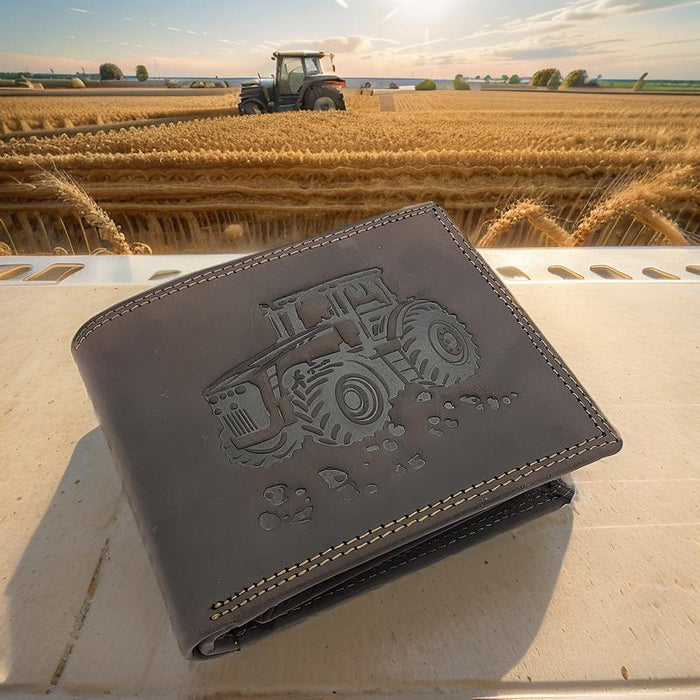 Büffel Leder Geldbörse Herren Traktor-Prägung RFID Schutz - Jockey Club